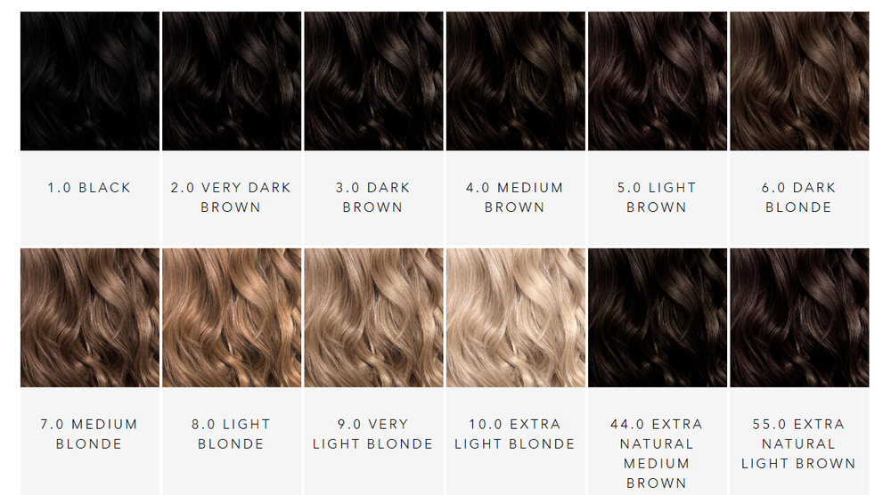 Infiniti Hair Colour Shade Chart